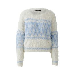 Oui Pullover in white blue | Gr.: 46