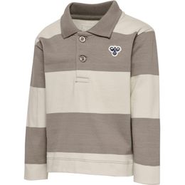 Hummel Shirt "Hmlmini Loose Stripe Polo Shirt" in Braun | Gr.: 80
