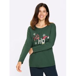 Sieh an! Rundhals-Shirt in moos-wei&szlig; | Gr.: 44