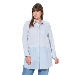 Ulla Popken Hemdbluse in frostblau | Gr.: 50-52