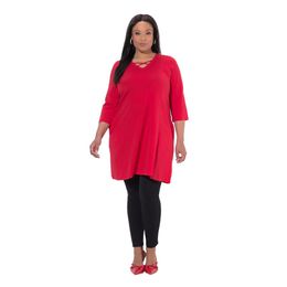 Ulla Popken Longshirt in rot | Gr.: 50-52