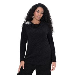 Ulla Popken Longsleeve in schwarz | Gr.: 54-56