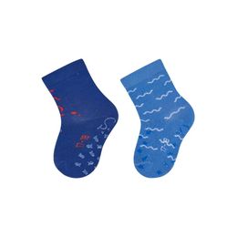 Sterntaler ABS Krabbelsocken 2er-Pack Krake in bl&auml;ulich | Gr.: 18
