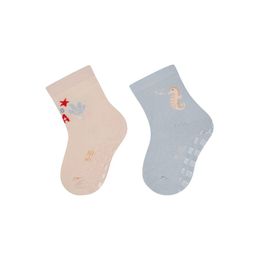 Sterntaler ABS Socken 2er-Pack Hello Sea in lichtrosa | Gr.: 20