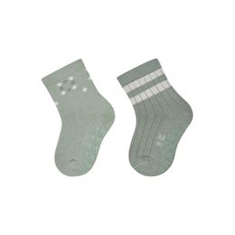 Sterntaler ABS Socken 2er-Pack Geo in hellgr&uuml;n | Gr.: 24