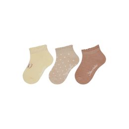 Sterntaler Sneaker Socken 3er-Pack Schmetterling in dunkelgelb | Gr.: 18