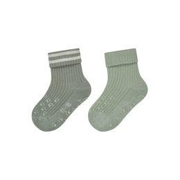 Sterntaler ABS Krabbelsocken 2er-Pack Rippe in hellgr&uuml;n | Gr.: 20