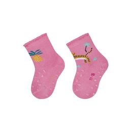 Sterntaler ABS Krabbelsocken 2er-Pack Ananas in rosa | Gr.: 18