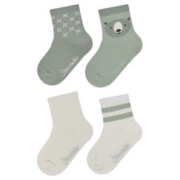 Sterntaler Socken 4er-Pack Rippe in ecru | Gr.: 30