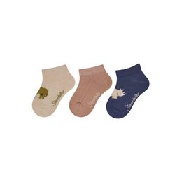 Sterntaler Sneaker Socken 3er-Pack Elefant in beige | Gr.: 30