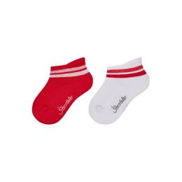 Sterntaler Sneaker Socken 2er-Pack Ringel in mittelrot | Gr.: 22