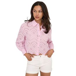 Only Bluse ONLVALAIS L/S in Pink | Gr.: XS