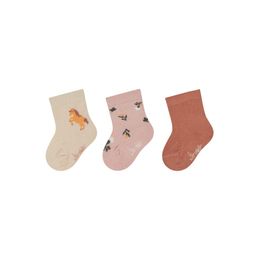 Sterntaler Baby Socken 3er-Pack Pferd in ecru farbend | Gr.: 16