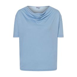 More & More More & More feminines Shirt mit Wasserfall-Ausschnitt in skyblue | Gr.: 42