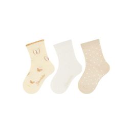 Sterntaler Socken 3er-Pack Schmetterling in dunkelgelb | Gr.: 18