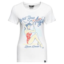Queen Kerosin Shirt "Print T-Shirt I ́m not your Angel" in Wei&szlig; | Gr.: XXL
