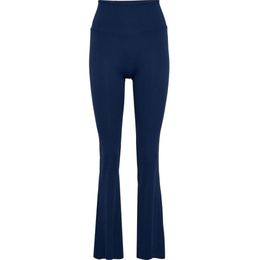 Hummel Leggings "Yoga High Waist Flare W Tights" in Blau | Gr.: S