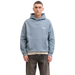 Jack & Jones Jack & Jones Sweatshirt JORNORREBRO TYPO BACK SWEAT HOOD in Blau | Gr.: XL