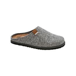 Fischer Markenschuh Herren-Pantoffel Helge in Grau | Gr.: 44
