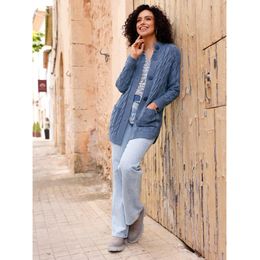 WITT WEIDEN Long-Strickjacke in rauchblau | Gr.: 52
