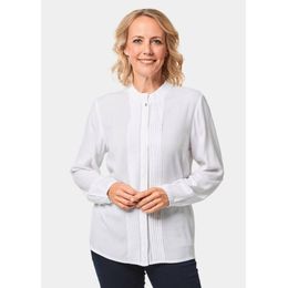 GOLDNER Bluse mit raffinierter Ausschnittl&ouml;sung in wei&szlig; | Gr.: 38