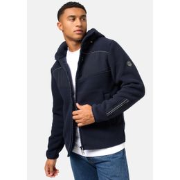 Fleecejacke STONE HARBOUR "Illian", Herren, Gr. XXL (56), blau (navy), Fleece, Obermaterial 1: 100% Polyester; Obermaterial 2: 100% Nylon, l&auml;ssig geschnitten h&uuml;ftbedeckend, hoch geschlossener Ausschnitt, eng Umschlagsaum, Jacken Fleecejacke, Sportliche Herren Fleece-Outdoorjacke mit Kapuze