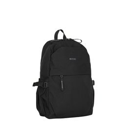Rucksack Mustang "Agios", Damen, Gr. B/H/T: 32cm x 45cm x 12cm, schwarz, Nylon, Rucks&auml;cke Rucksack, Men Freizeitrucksack, Businessrucksack mit Kontrast-Details