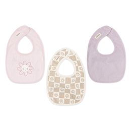 L&auml;tzchen HUGGIES BABYWEAR "HGHG 3PK BIBS", Baby, huggies crystal pink, Baumwollmischung, L&auml;tzchen, mit Bl&uuml;mchenmotiv