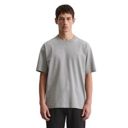 Marc O'Polo MARC O'POLO Herren T-Shirt "aus schwerem Bio-Baumwoll-Jersey"cloudy grau melange, Basic, Gr. S, unifarben, Obermaterial: 100% Baumwolle, Shirts