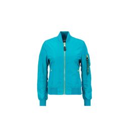 Bomberjacke Alpha Industries "MA-1 VF Light W", Damen, Gr. XS, blau (blau lagoon), Obermaterial: 100% Nylon, Futter: 100% Nylon, Jacken Bomberjacke