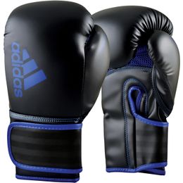 Boxhandschuhe adidas Performance "Hybrid 80" Gr. 14, schwarz (schwarz, blau), Boxhandschuhe, Damen, 14 14, Obermaterial: 100% Kunstleder