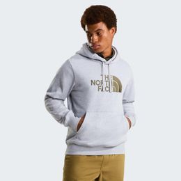 Kapuzensweatshirt The North Face "M DREW PEAK REGULAR HOODIE", Herren, Gr. L, tnf light grau heather, new taupe gr&uuml;n, Sweatware, Obermaterial: 74% Baumwolle, 26% Polyester, Rippb&uuml;ndchen, Sweatshirts, mit K&auml;ngurutasche, mit regulierbarer Kapuze, sportlicher Stil