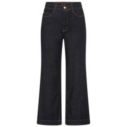 MAC Damen Weite Jeans "DREAM WIDE"fashion rinsed, Gr. 40, Web, Obermaterial: 75% Baumwolle, 12% Modal, 9% Polyester, 4% Elasthan, Jeans, mit Fransen