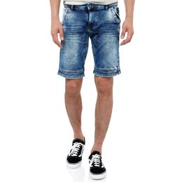Shorts Rusty Neal "Cospita", Herren, Gr. L, EURO-Gr&ouml;&szlig;en, blau, 98% Baumwolle, 2% Elasthan, unifarben, Hosen Shorts, mit aufwendiger Nahtverarbeitung