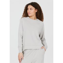 ENDURANCE ATHLECIA Sweatshirt ATHLECIA "Jacey", Damen, Gr. 38, beige (hellbeige), 51% Polyester, 44% Modal, 5% Elasthan, unifarben, normal, Rundhals, Sweatshirts Sweatshirt, aus extra weichem Material