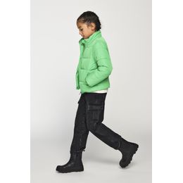 Cargojeans KIDS Only "KOGHARMONY WIDE CRGO CARROT AZG659 NOOS", M&auml;dchen, Gr. 128, N-Gr, schwarz (washed schwarz), Denim/Jeans, Obermaterial: 100% Baumwolle, unifarben, relaxed fit kn&ouml;chellang, Jeans