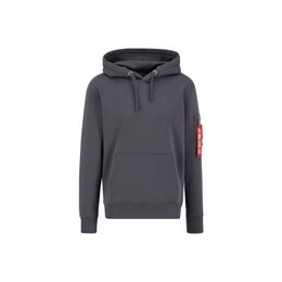 Hoodie Alpha Industries "Air Force Hoodie", Herren, Gr. M, grau (vintage grau), Obermaterial: 80% Baumwolle, 20% Polyester, regular fit, Sweatshirts Hoodie
