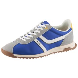 Sneaker BOSS Orange "Zayn_Lowp", Damen, Gr. 42, blau, grau, Textil, Schuhe Sneaker, Freizeitschuh, Halbschuh, Schn&uuml;rschuh mit Kontrastbes&auml;tzen