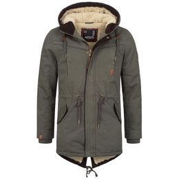 Winterjacke Alessandro Salvarini "ASMenara", Herren, Gr. L (52), grau (dunkelgrau), Obermaterial: 100% Baumwolle; Innenseite: 100% Polyester; Wattierung: 100% Polyester, Jacken Winterjacke, mit warmem Teddyfell