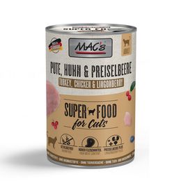 6 x 400 g MAC's CAT Pute, Huhn & Preiselbeere