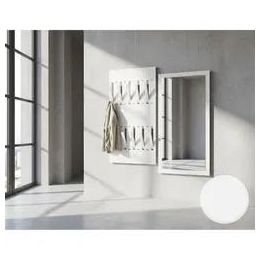 BlackWood &raquo;Piaforte weiss&laquo; Massivholz Design-Garderobe Garderobe / Weiss lackiert / 62,5 cm