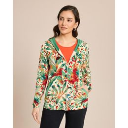 Pfeffinger Cardigan mit Kapuze und Alloverdruck