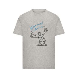 F4NT4STIC Shirt 'Fido Dido Points Normal Is Boring' boy Grey size 122/128