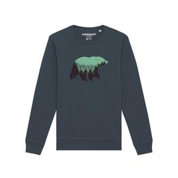 Watapparel Sweatshirt ' Waldb&auml;r ' Herren Gr&ouml;&szlig;e XXL anthrazit / gr&uuml;n / schwarz