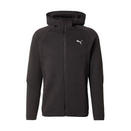 Puma Athletic Zip-Up Hoodie 'Evostripe' male Black size XXL