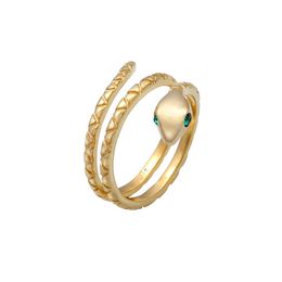 Elli Ring Damen Gr&ouml;&szlig;e 46 gold / smaragd