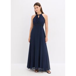 bonprix Maxikleid mit Perlenapplikation, blau
