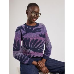 White Stuff Pullover 'FERN SPACEDYE' Damen Gr&ouml;&szlig;e M navy / lila / pink