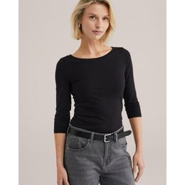 WE Fashion Shirt Damen Gr&ouml;&szlig;e L schwarz / wei&szlig;