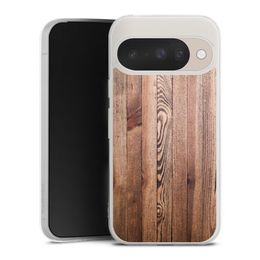 DeinDesign Google Pixel 10 Handy Silikon H&uuml;lle Case transparent Handyh&uuml;lle Wood Wooden Look Muster Silikon Case